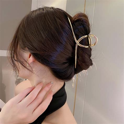 무료배송 Dn9ne 여성 헤어핀 올림머리 집게핀 메탈 대형 여자 헤어핀 머리끈 악세사리