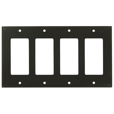 Solid Brass Switchplates Collection Solid Brass Quadruple Rocker Switchplate In Oil Rubbed