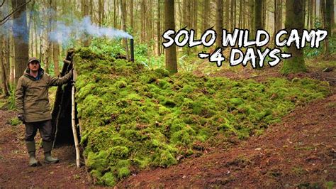 4 Days Alone In A Primitive Wild Camp Bushcraft Shelter Foraging