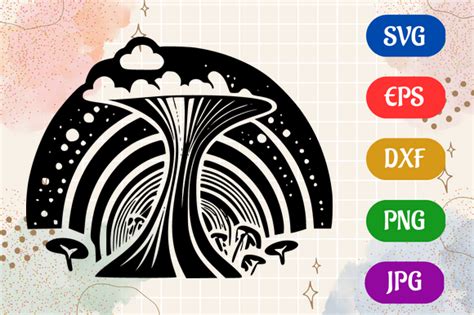 Psychedelic Black Svg Vector Graphic By Creative Oasis · Creative Fabrica