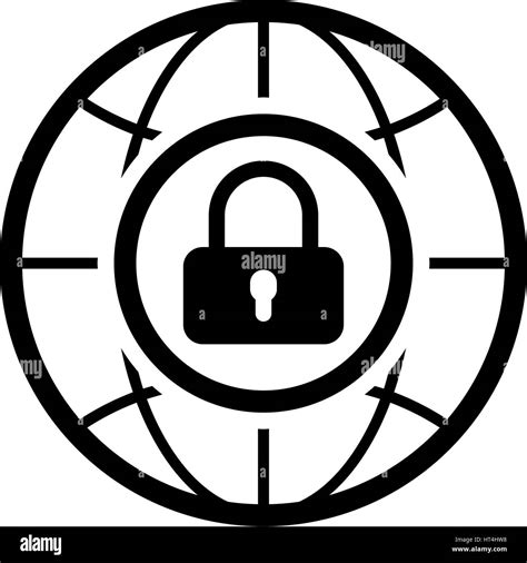 Internet Security Icon Flat Design Business Concept Isolated