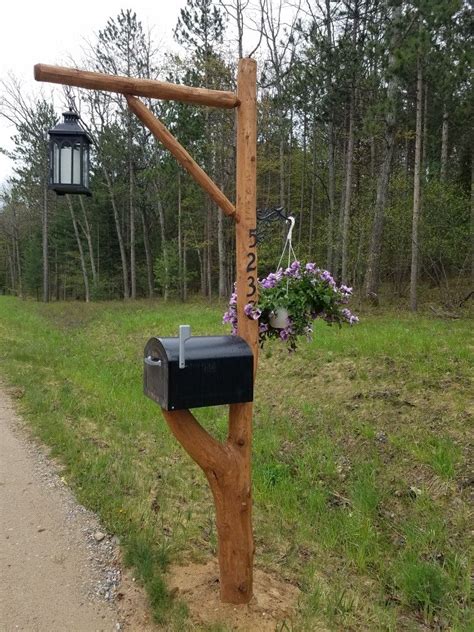 Mailbox Post Mailbox Landscaping Rustic Mailboxes Mailbox Design