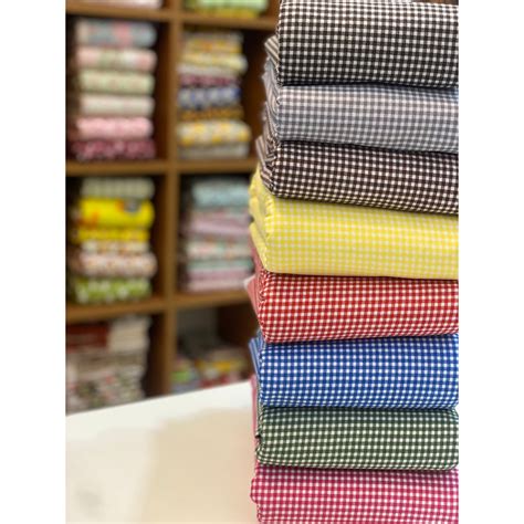 Tecido Tricoline Xadrez Todas as Cores 100 algodão 50cmX1 50m