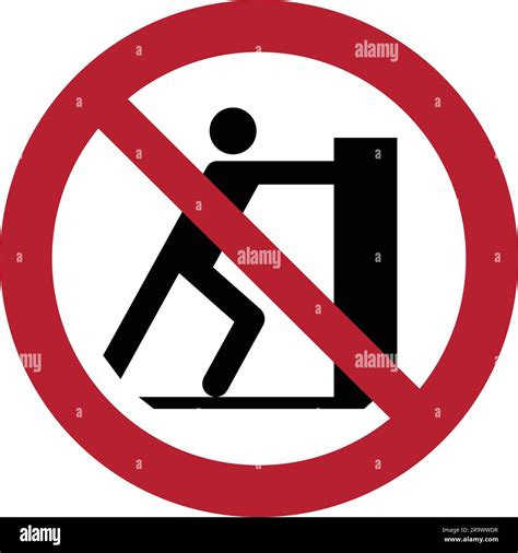 Iso 7010 P017 No Pushing Do Not Push Prohibition Sign No Pushing