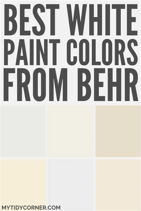 12 Popular Behr White Paint Colors For Walls