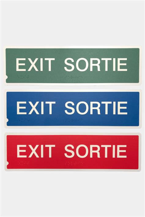 ADA Braille Exit Signs Braille Halifax NS