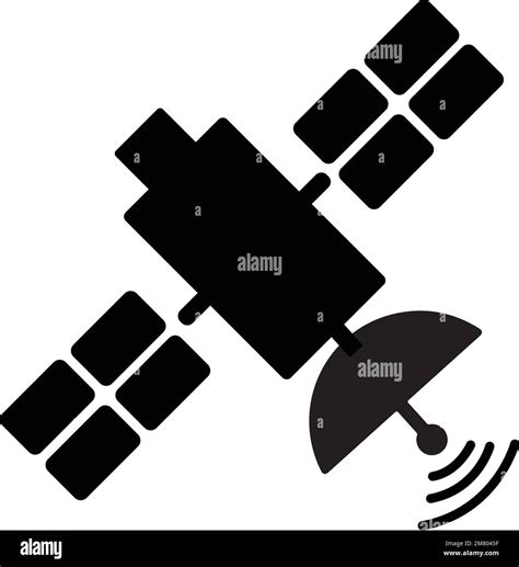 Icône Satellite Sur Fond Blanc Illustration Du Vecteur De Pictogramme