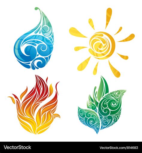 Nature Elements Royalty Free Vector Image Vectorstock