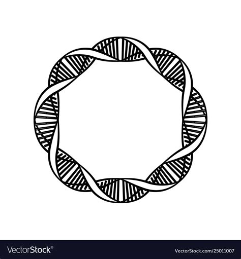 Circular Dna Chain Science Icon Royalty Free Vector Image