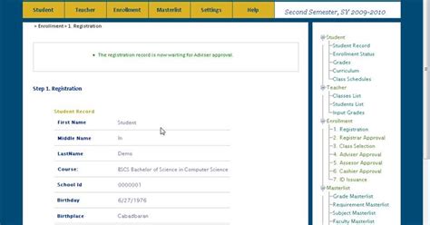 Programming Projects Enrollment System Using Aspnet In C