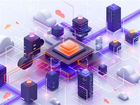 Futuristic Cloud Computing Network Premium Ai Generated Image