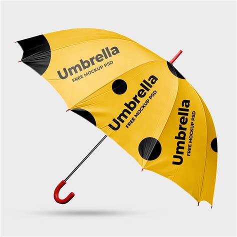 Free Realistic Umbrella Mockup Psd