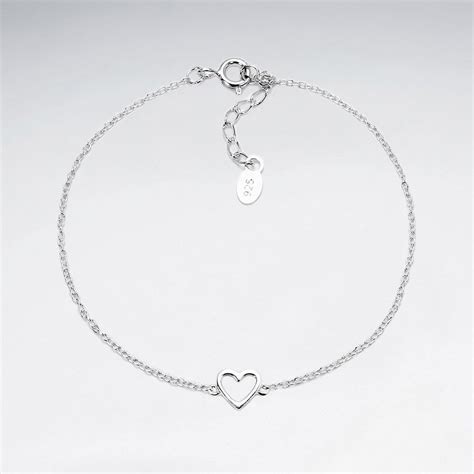 Bracelet Coeur Ouvert Argent Bijoux 925