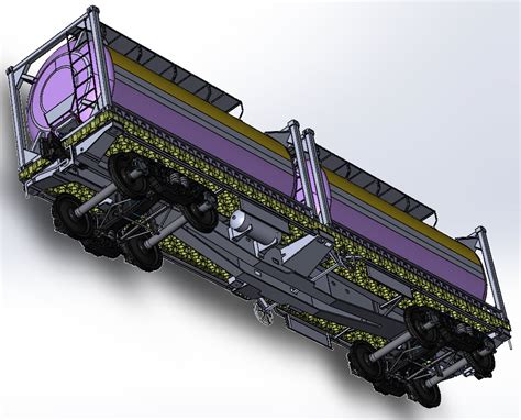 罐体运输货车平台 SOLIDWORKS 2020 模型图纸下载 懒石网