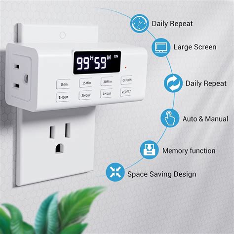 Cokwel Countdown Timer Outlet Up To 99 Hours Large Screen And Repeat