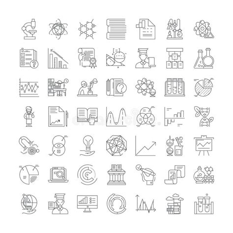 Lineaire Pictogrammen Tekens Illustratieset Van Vectorlijn