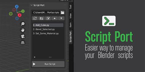 Easier Way To Manage Blender Scripts Script Port Released Scripts