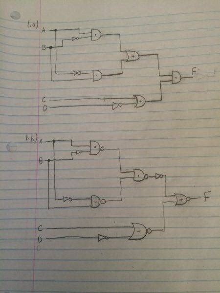 Logic Circuit Conversion Homework NAND NOR To AND OR And Back To NAND