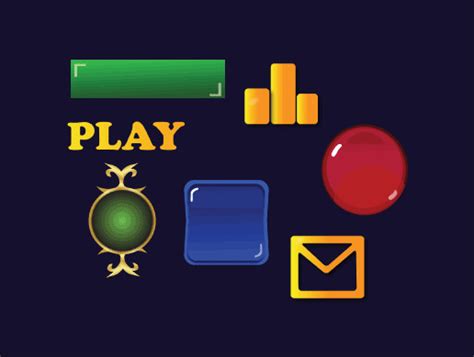 Ui Button Pack 6 2d Icons Unity Asset Store