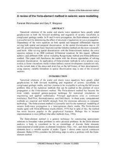 Review Of The Finite Element Method CREWES Review Of The Finite