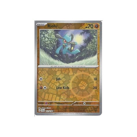 Pokemon Trading Card Game 112198 Riolu Reverse Holo Card Sv01