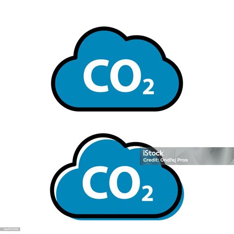Co2 세트 구름 아이콘 깨끗한 글로벌 배출 환경 에코 디자인 기호 벡터 일러스트 레이 션 감소 감소에 대한 스톡 벡터 아트 및