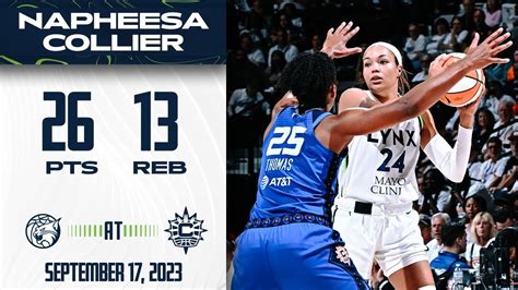 Napheesa Collier Scores New PLAYOFF CAREER HIGH 26 Points In Game 2 WIN