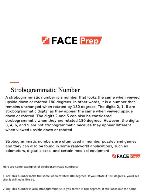 20 Strobogrammatic Number 07 08 2024 Pdf