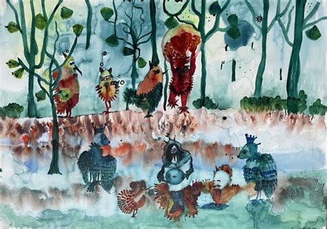 Die Wachen Der Malerin By Bianca Scheich 2012 Work On Paper Watercolor India Ink On Paper