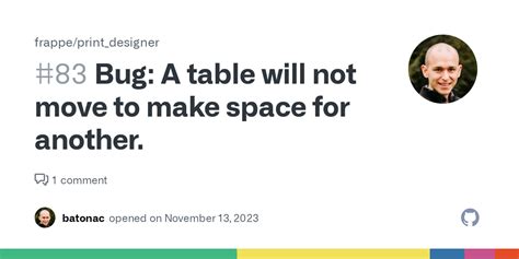 Bug A Table Will Not Move To Make Space For Another · Issue 83