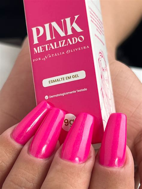 Esmalte Em Gel Volia Pink Metalizado G Usina Das Unhas