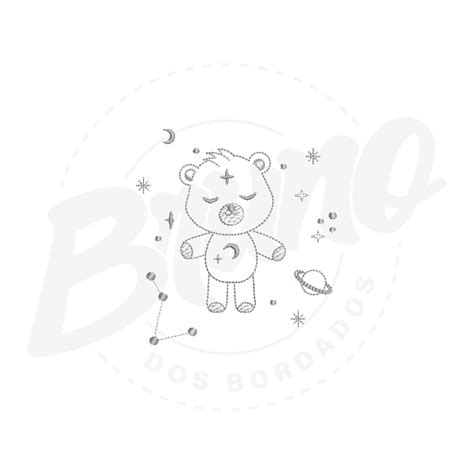 Mp05m007 Urso Mini Bruno Dos Bordados