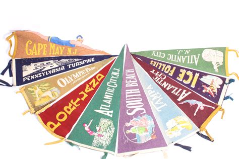 Bonhams Cars Ten Souvenir Felt Pennants 10