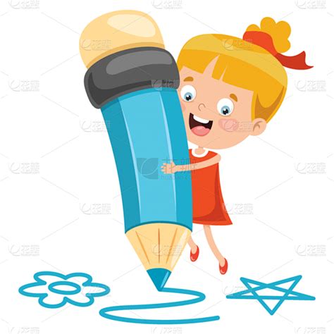 铅笔 进行中 学生 小的 小学 涂料 儿童 铅笔画 童年 学校用品