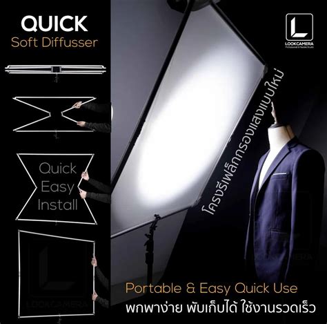 Quick Soft Diffuser 110x110 แผ่นรีเฟล็กและกรองแสงไฟแบบพกพา ขนาด 110x110