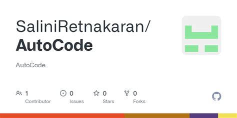 github saliniretnakaran autocode autocode