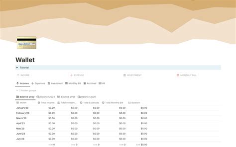 Wallet Notion Template