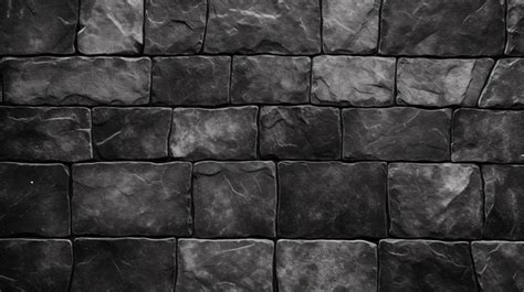Sleek Horizontal Black Stone Tile Texture Perfect For Patterns And