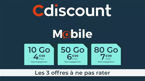 Cdiscount 3 forfaits mobiles à ne pas rater