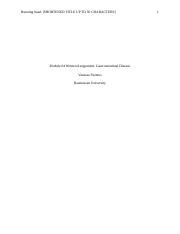 VFuentes Module4assignmentdisease 073122 Docx Running Head SHORTENED