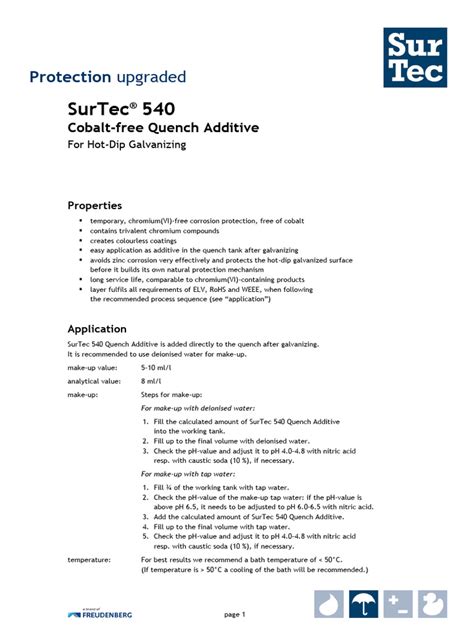 Surtec 540 Protection Upgraded Pdf Ph Corrosion