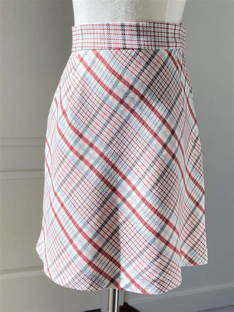 Match Made In Heaven Plaids High Waisted Bias Cut A Line Mini Skirt