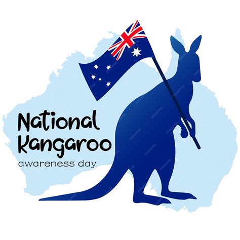 Vetor Do Dia Nacional De Conscientização Do Canguru Vetor Do Dia Do Canguru Na Austrália Vetor