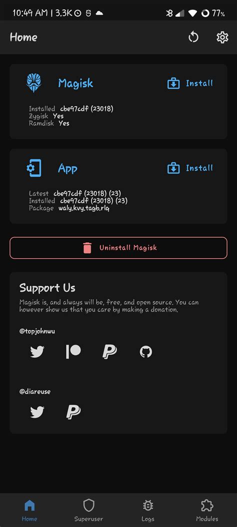 Search Button In Modules Section Dose Not Appear Issue Topjohnwu Magisk GitHub