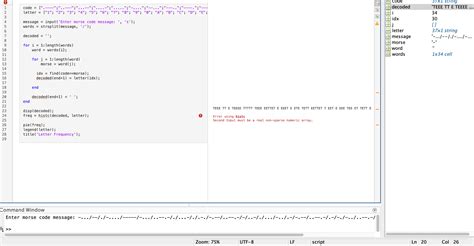 [solved] using matlab program a morse code decoder and display a