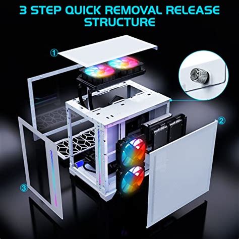Gim Micro Atx Case Mini Itx Gaming Pc Case 2 Tempered Glass Panels