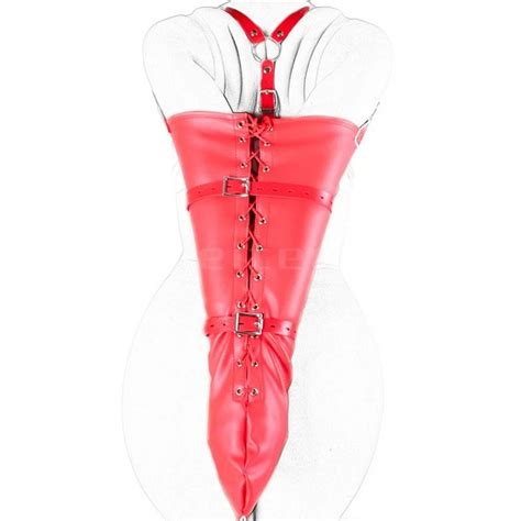 Pu Leather Slave Armbinder Tight Single Glove Restraints Arm Cuffs