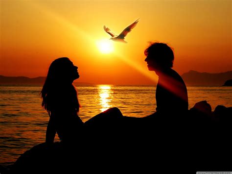 Cute Couple In Sunset Wallpapers On Wallpaperdog