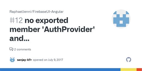 No Exported Member Authprovider And Authproviderwithcustomconfig