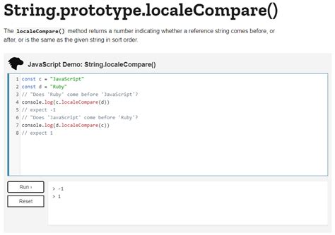 Javascript String Reference